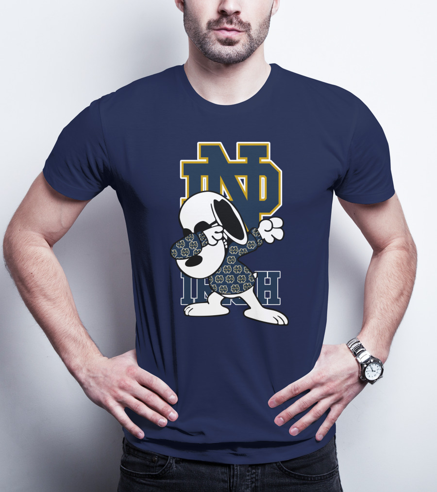 ND Irish Snoopy Dabbing Notre Dame Fighting Irish T-Shirt