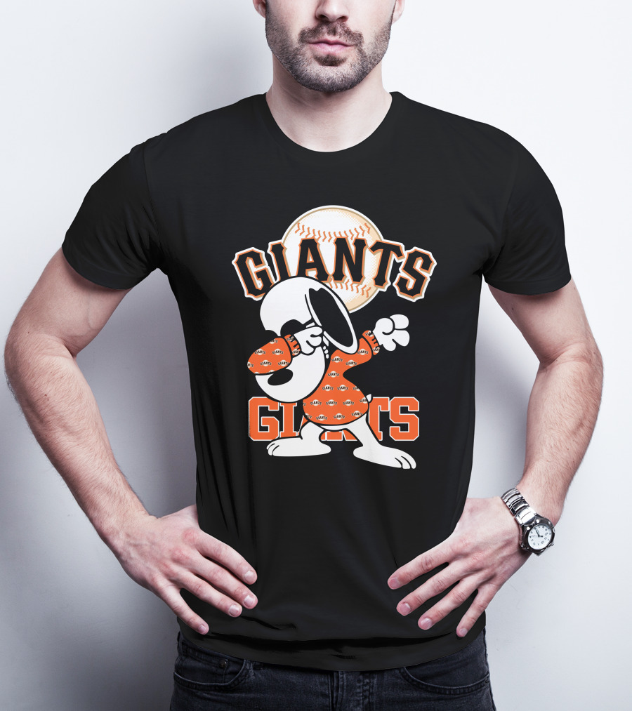 San Francisco Giants Snoopy Dabbing Baseball T-Shirt