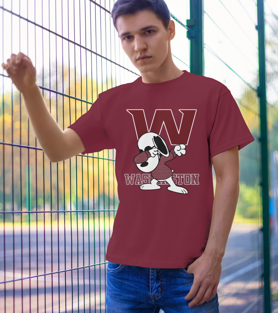 Washington Snoopy Dabbing With W T-Shirt