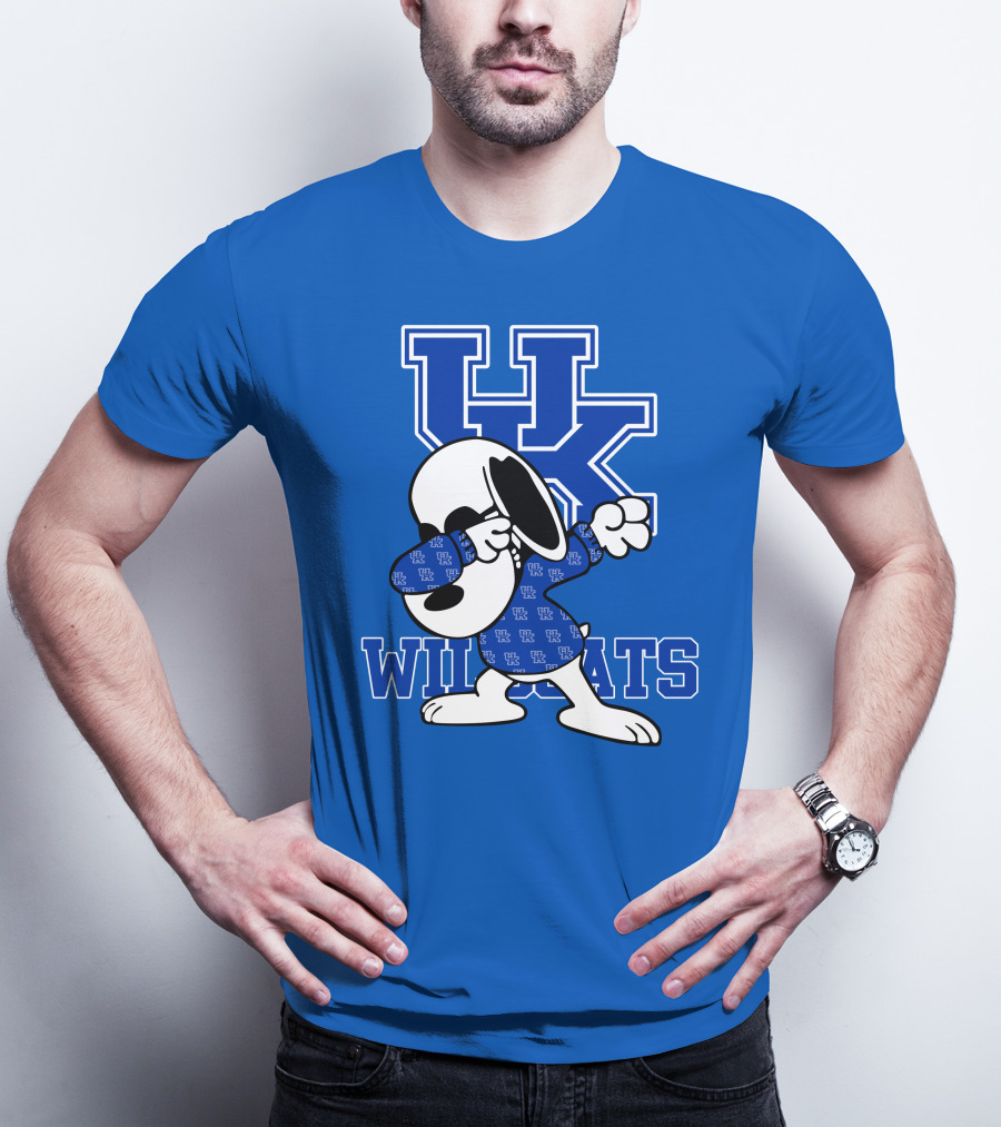 Kentucky Wildcats UK Snoopy Dabbing Basketball T-Shirt
