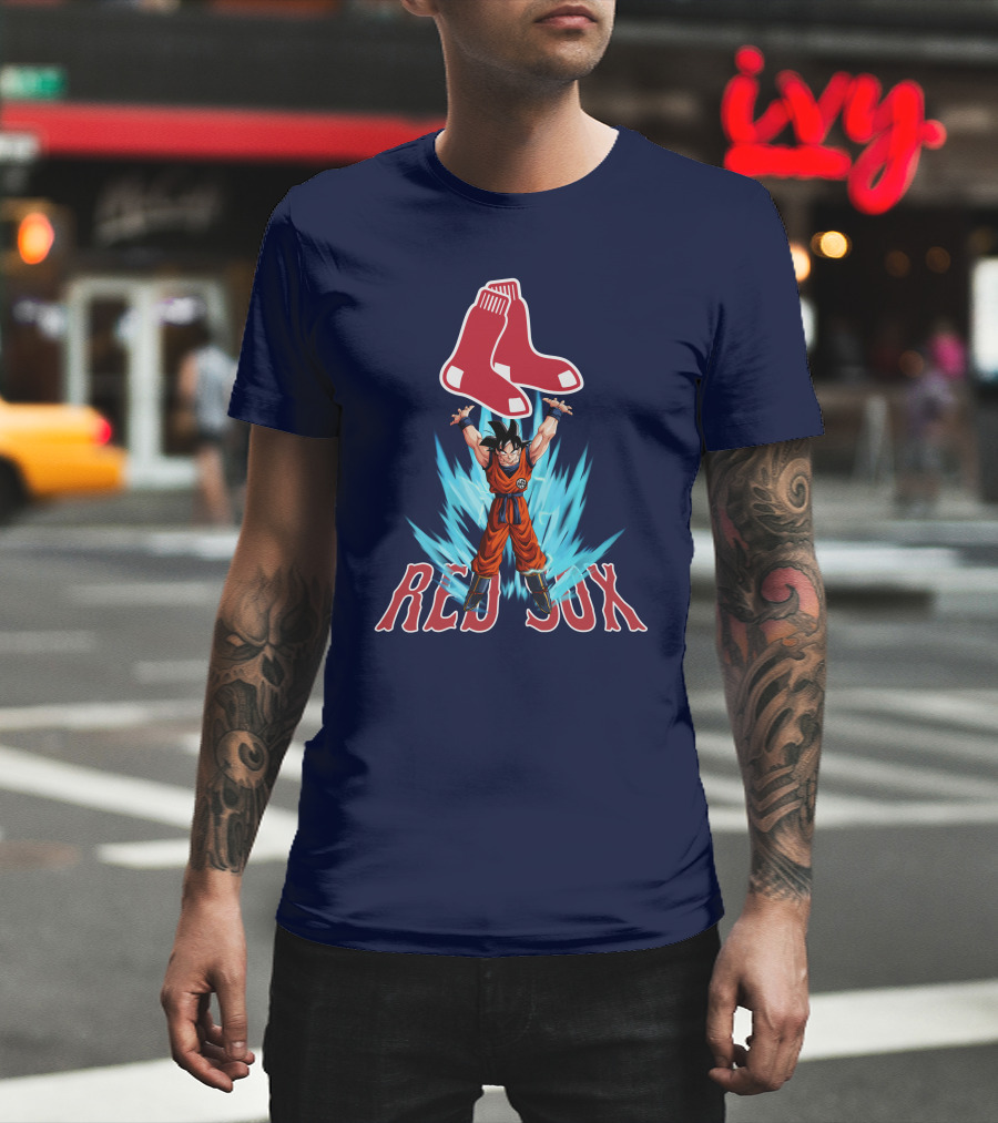 Boston Red Sox Goku Super Saiyan Transformation Socks T-Shirt