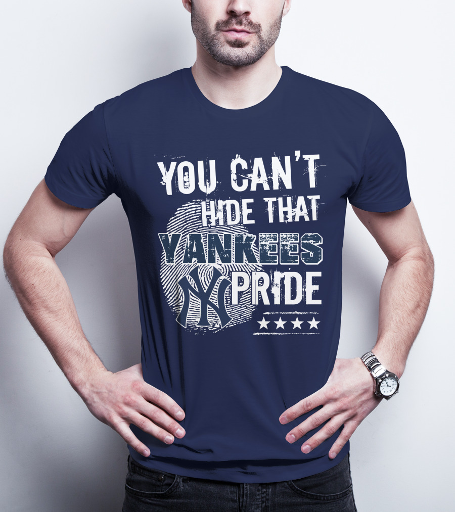 You Can't Hide That Yankees Pride New York Yankees Logo With Stars T-Shirt