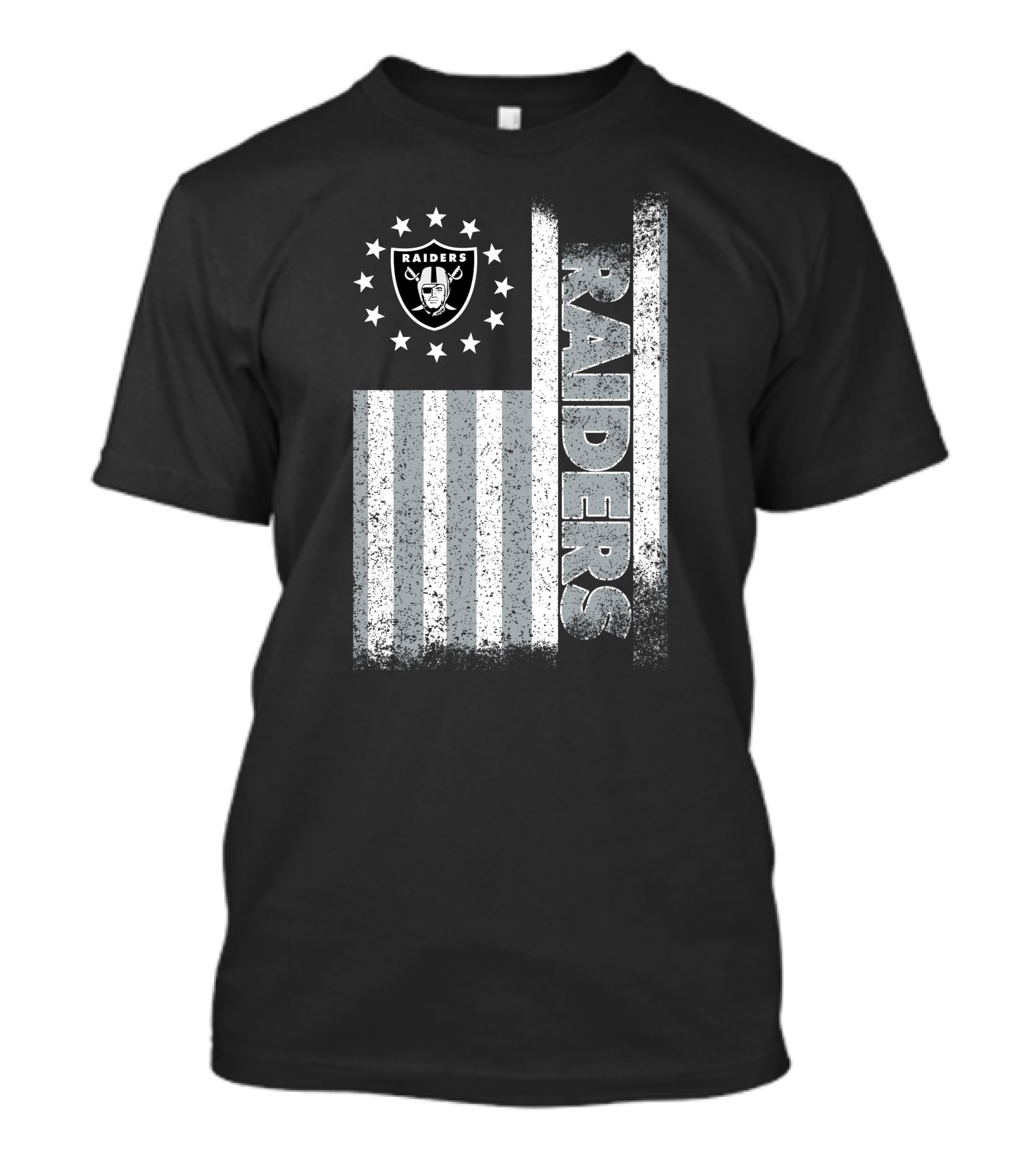 Las Vegas Raiders American Flag Stars And Stripes Logo Edition T-Shirt