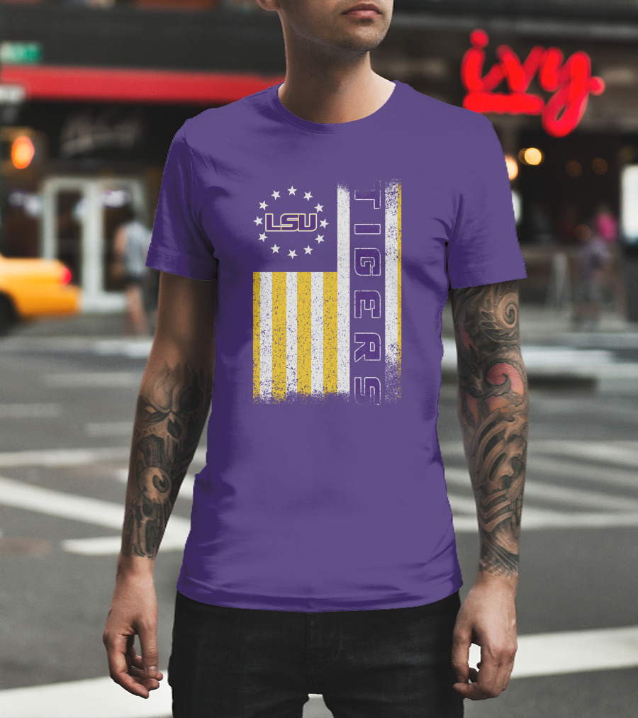 Lsu Tigers Stars And Stripes T-Shirt