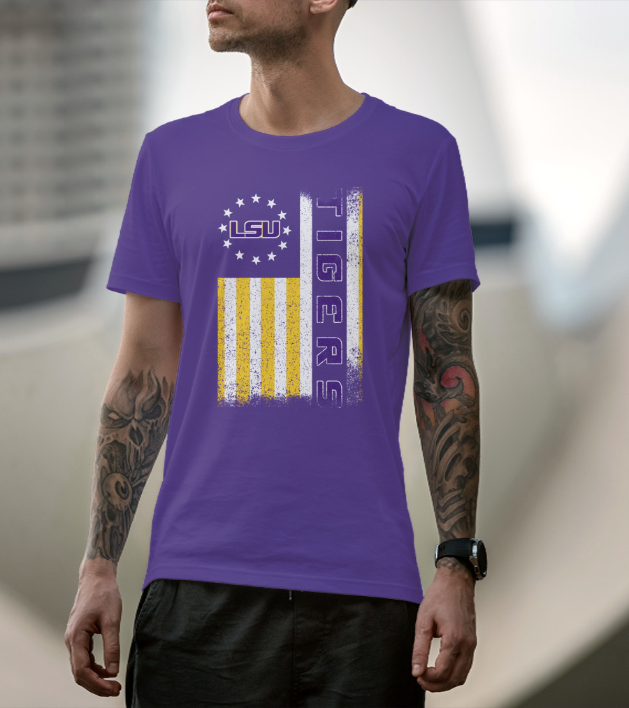 Lsu Tigers Stars And Stripes T-Shirt