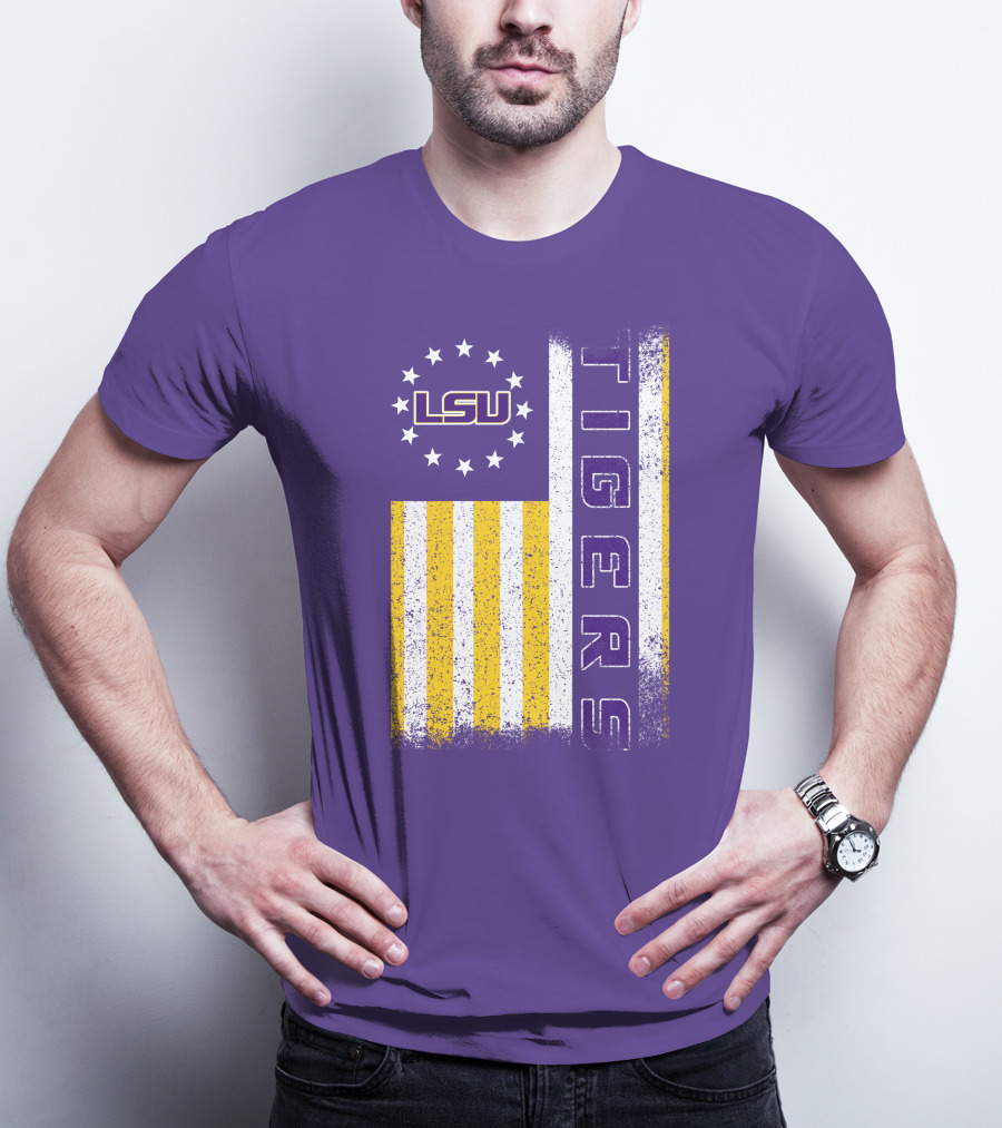 Lsu Tigers Stars And Stripes T-Shirt
