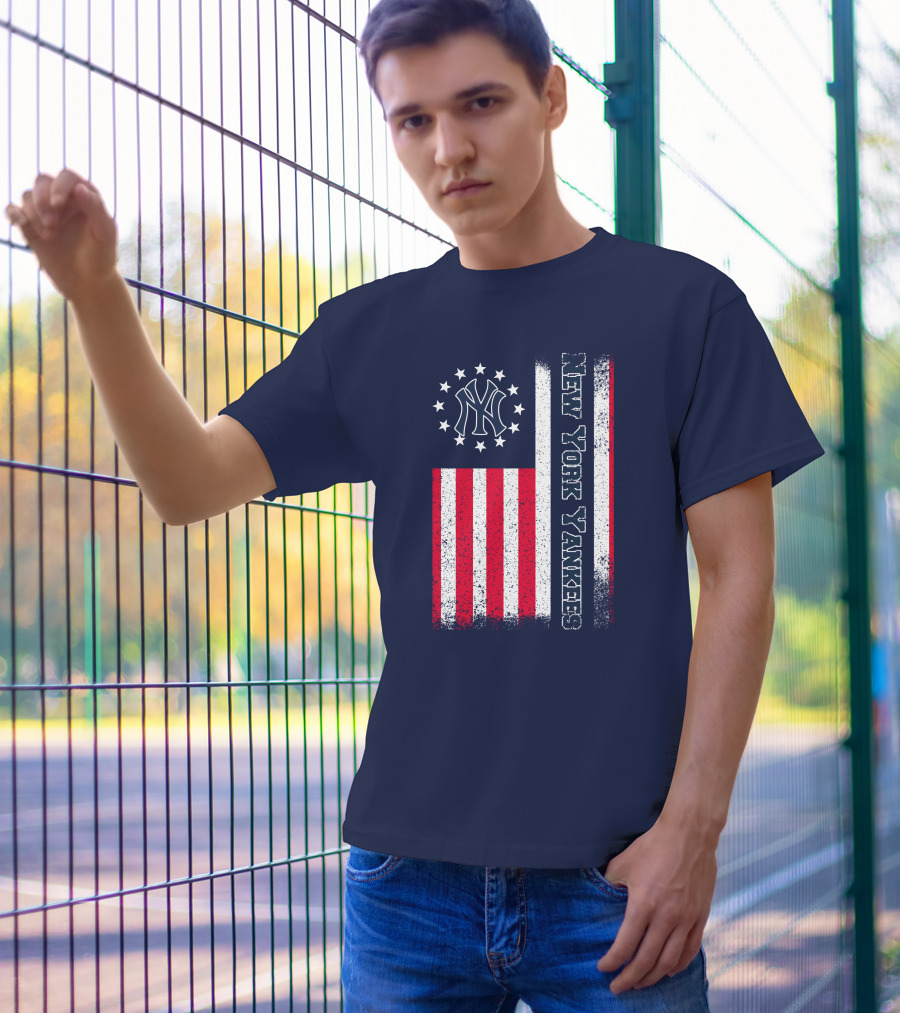New York Yankees American Flag Stars And Stripes T-Shirt