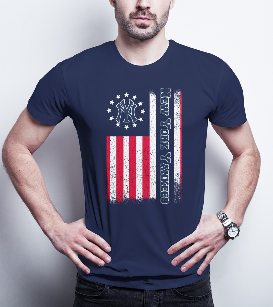 New York Yankees American Flag Stars And Stripes T-Shirt