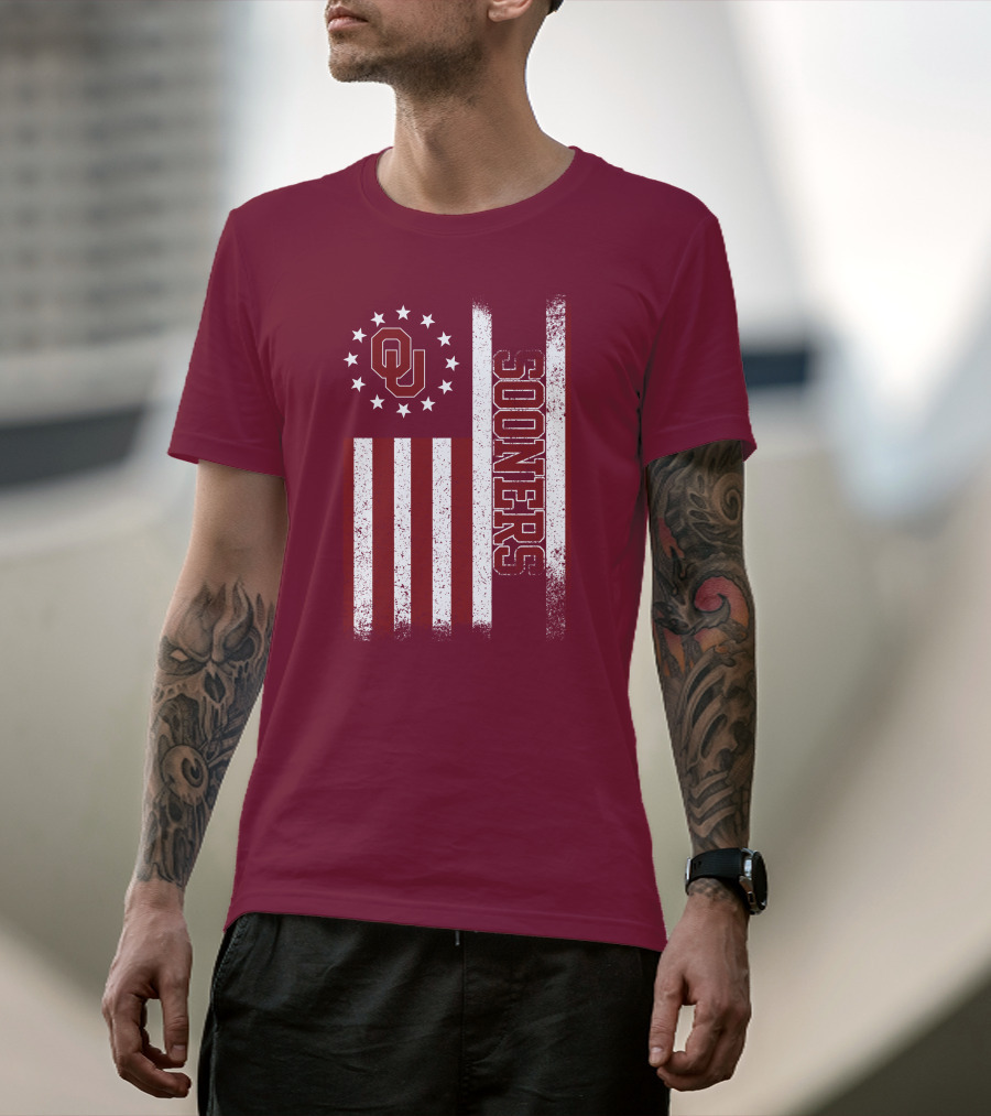 Oklahoma Sooners Ou Stars And Stripes Flag T-Shirt