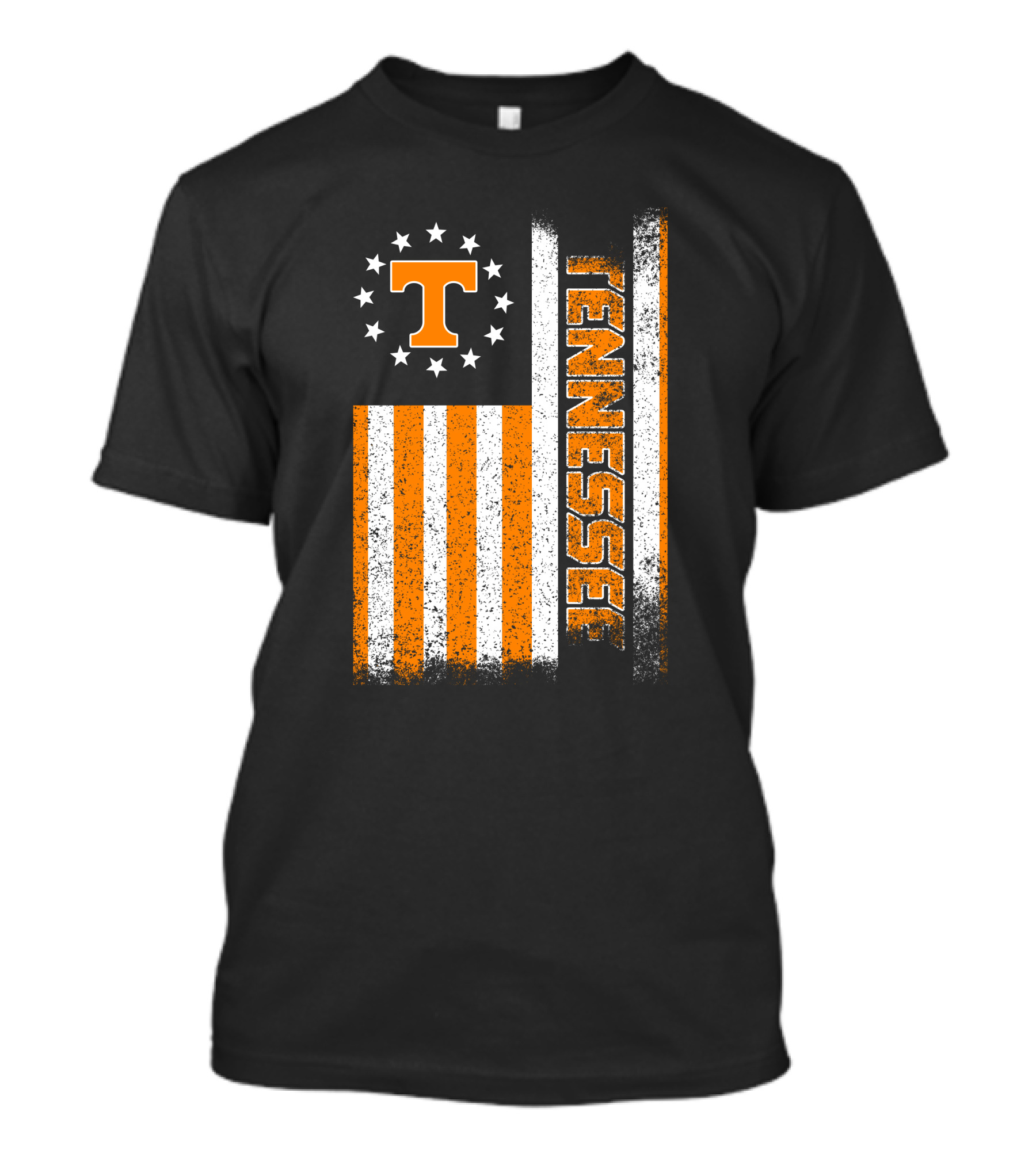 Tennessee Volunteers American Flag Stars And Stripes Vintage Look T-Shirt