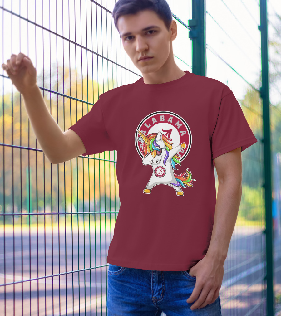 Alabama Crimson Tide Dabbing Unicorn T-Shirt