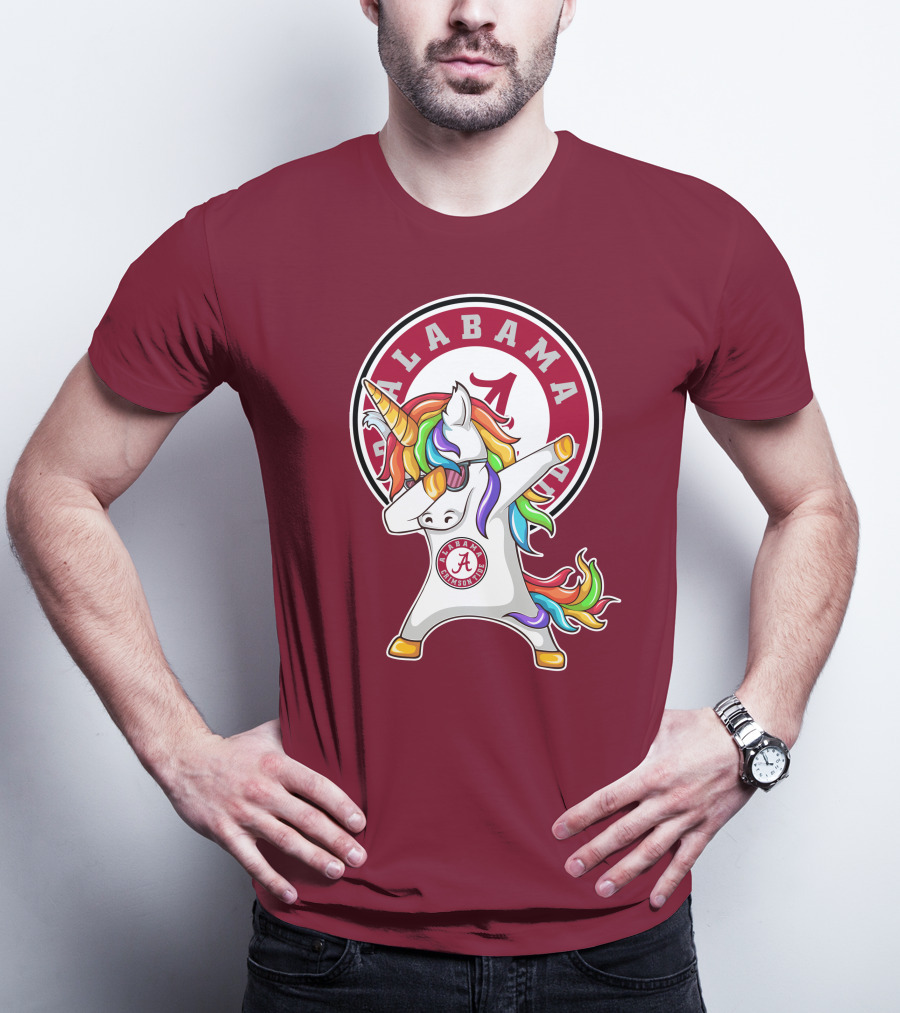 Alabama Crimson Tide Dabbing Unicorn T-Shirt