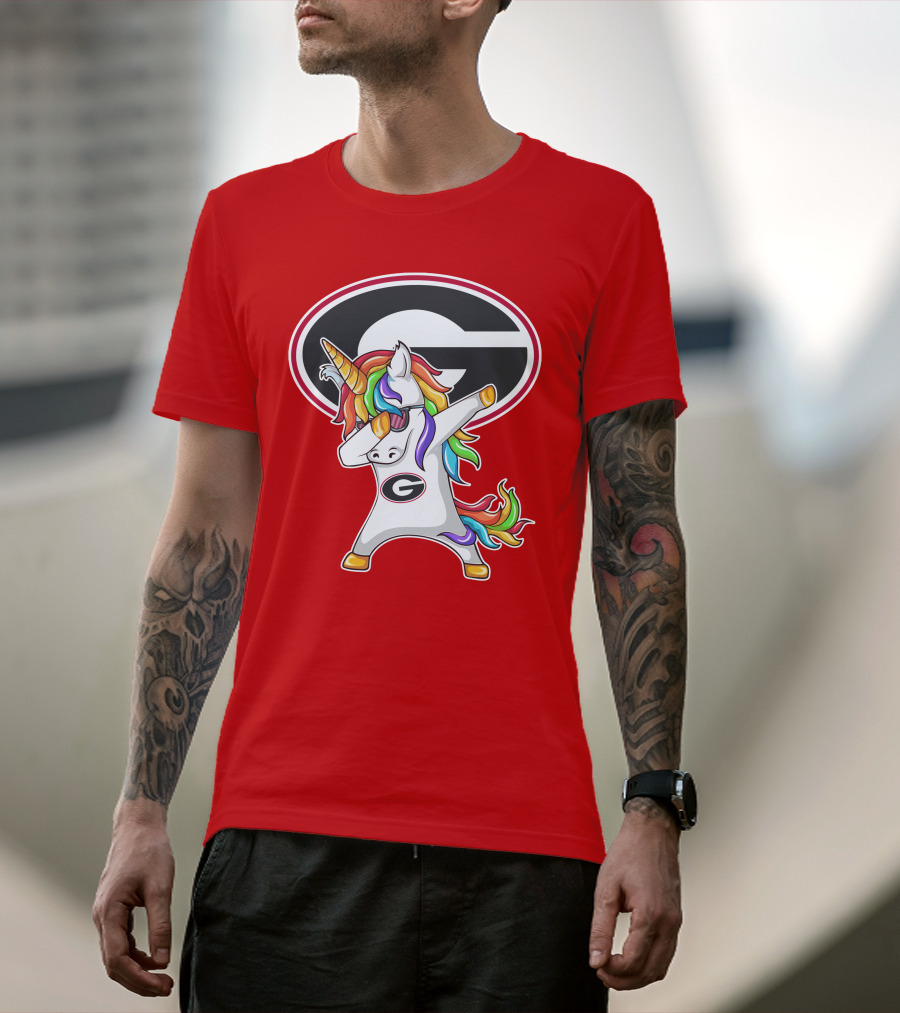 Georgia Bulldogs Dabbing Unicorn T-Shirt