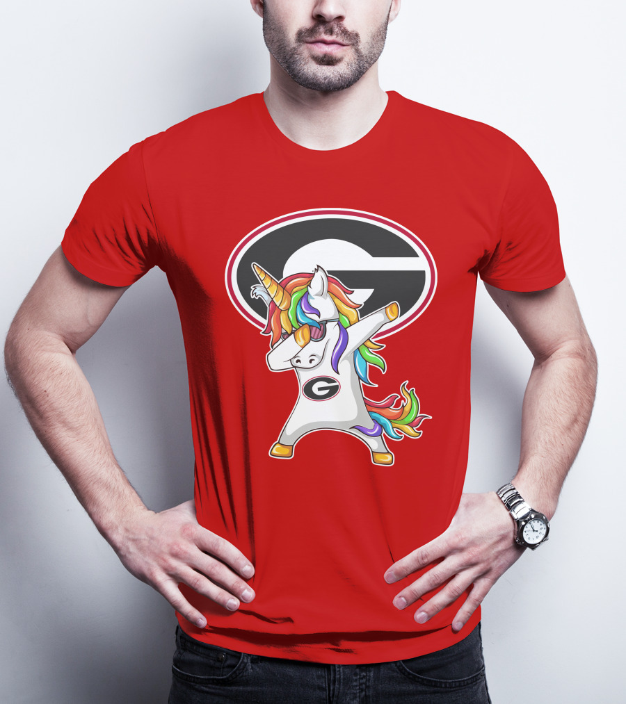 Georgia Bulldogs Dabbing Unicorn T-Shirt