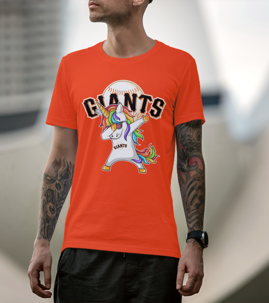 San Francisco Giants Unicorn Dabbing Baseball T-Shirt