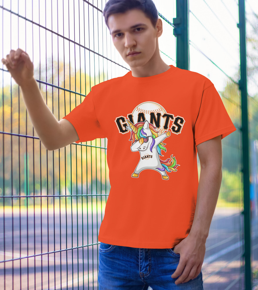 San Francisco Giants Unicorn Dabbing Baseball T-Shirt