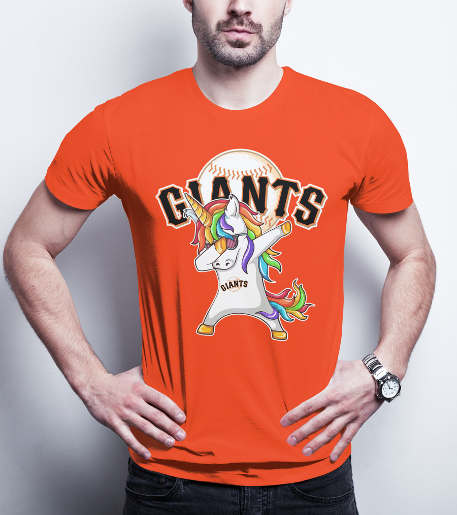 San Francisco Giants Unicorn Dabbing Baseball T-Shirt