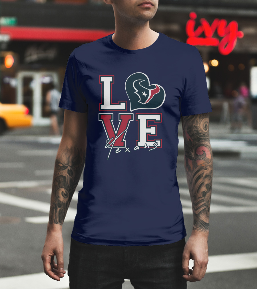 LOVE Houston Texans Logo NFL T-Shirt