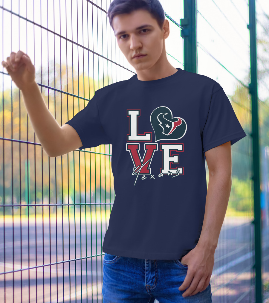 LOVE Houston Texans Logo NFL T-Shirt