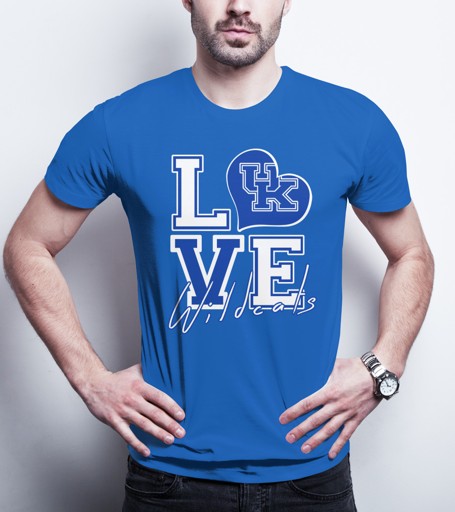 LOVE Kentucky Wildcats UK Heart Wildcats T-Shirt