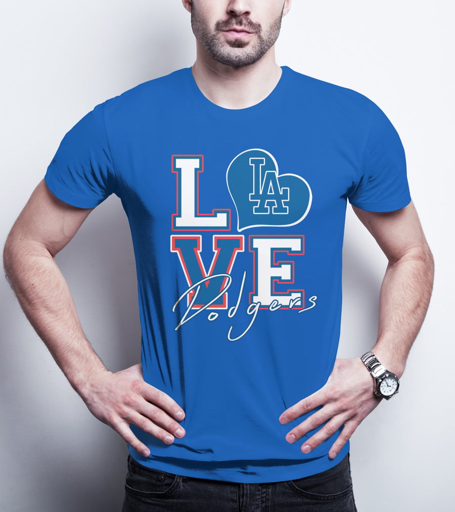 LOVE LA Dodgers Heart T-Shirt