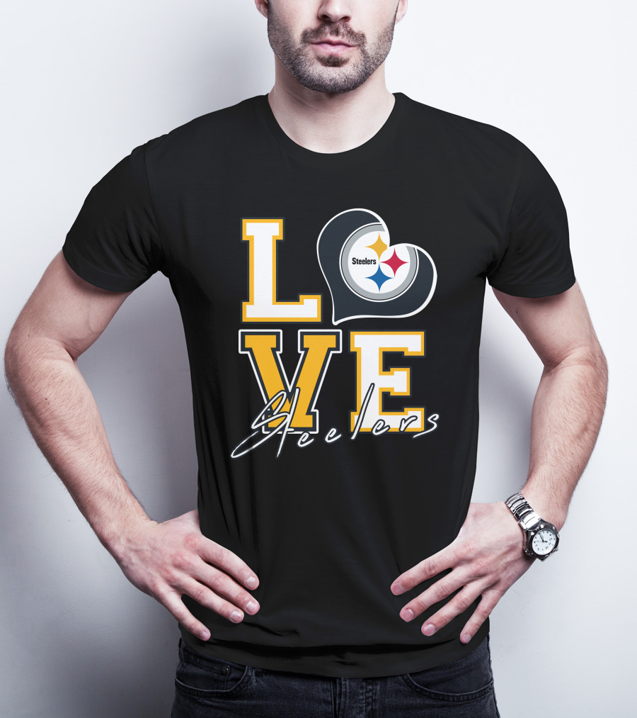 Steelers Love Pittsburgh Steelers Heart T-Shirt