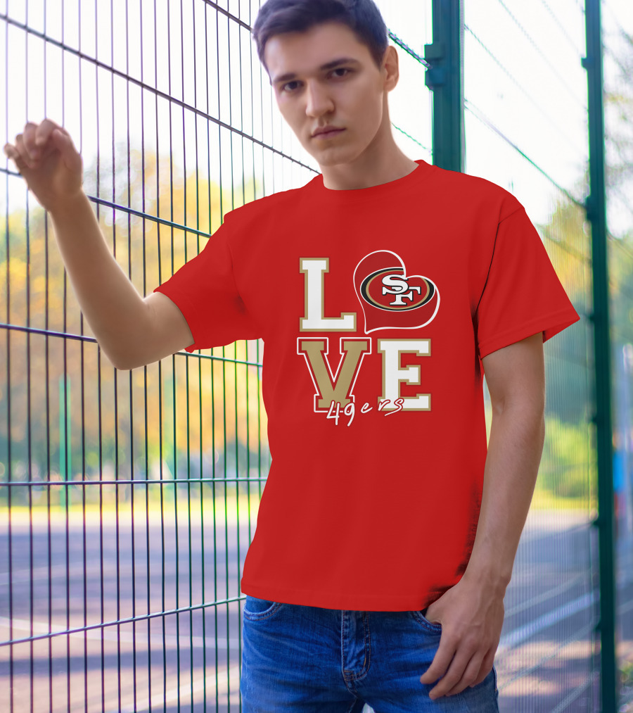 Love San Francisco 49ers Heart Sf 49ers T-Shirt