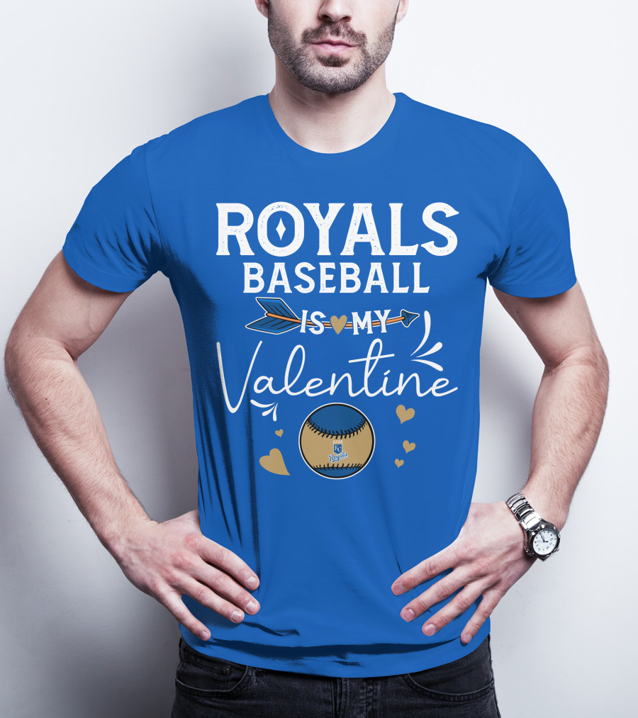 Kansas City Royals Baseball Is My Valentine With Heart And Arrow T-Shirt