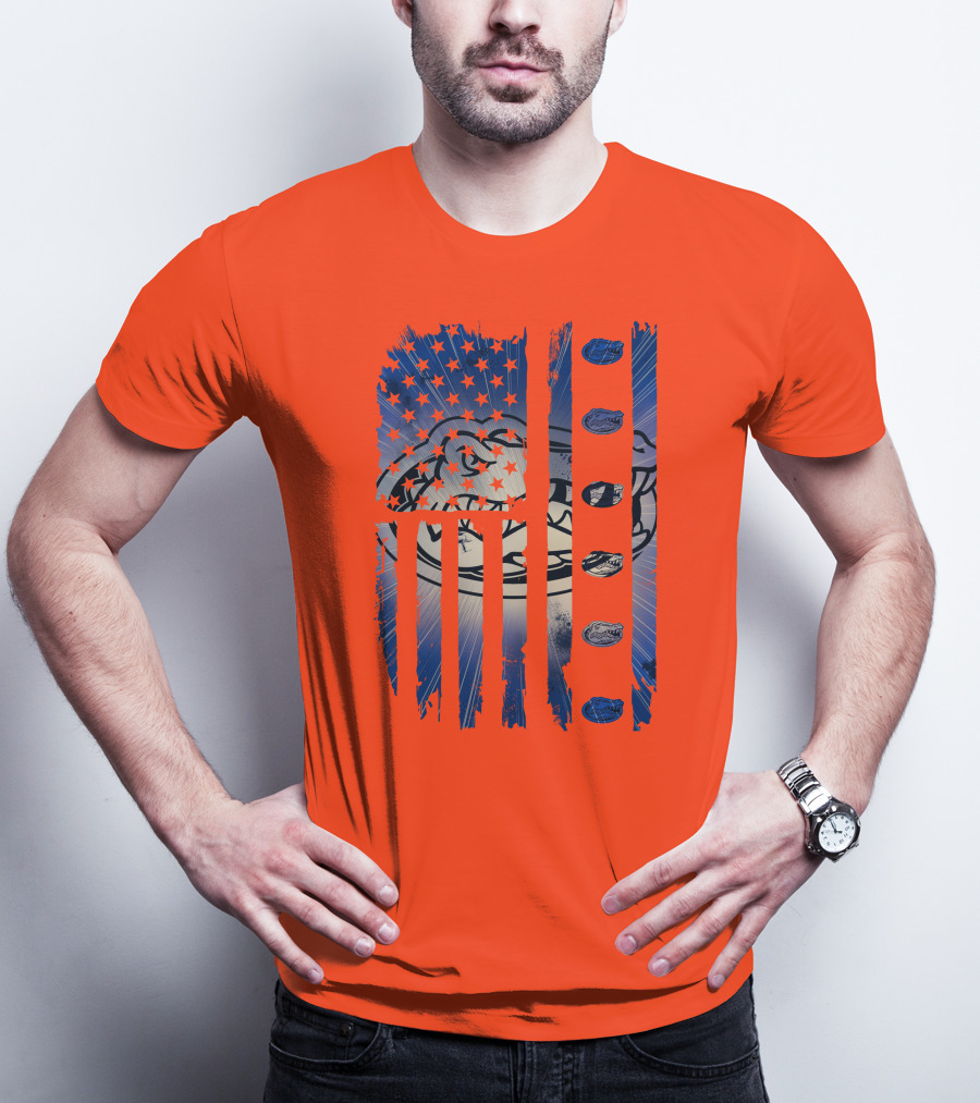 Florida Gators American Flag Stars Stripes T-Shirt