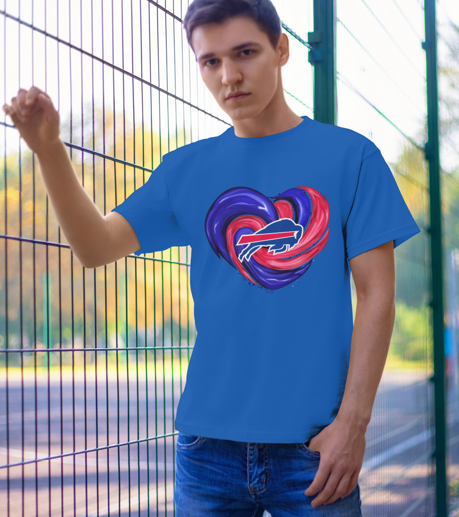 Buffalo Bills Heart Swirl T-Shirt