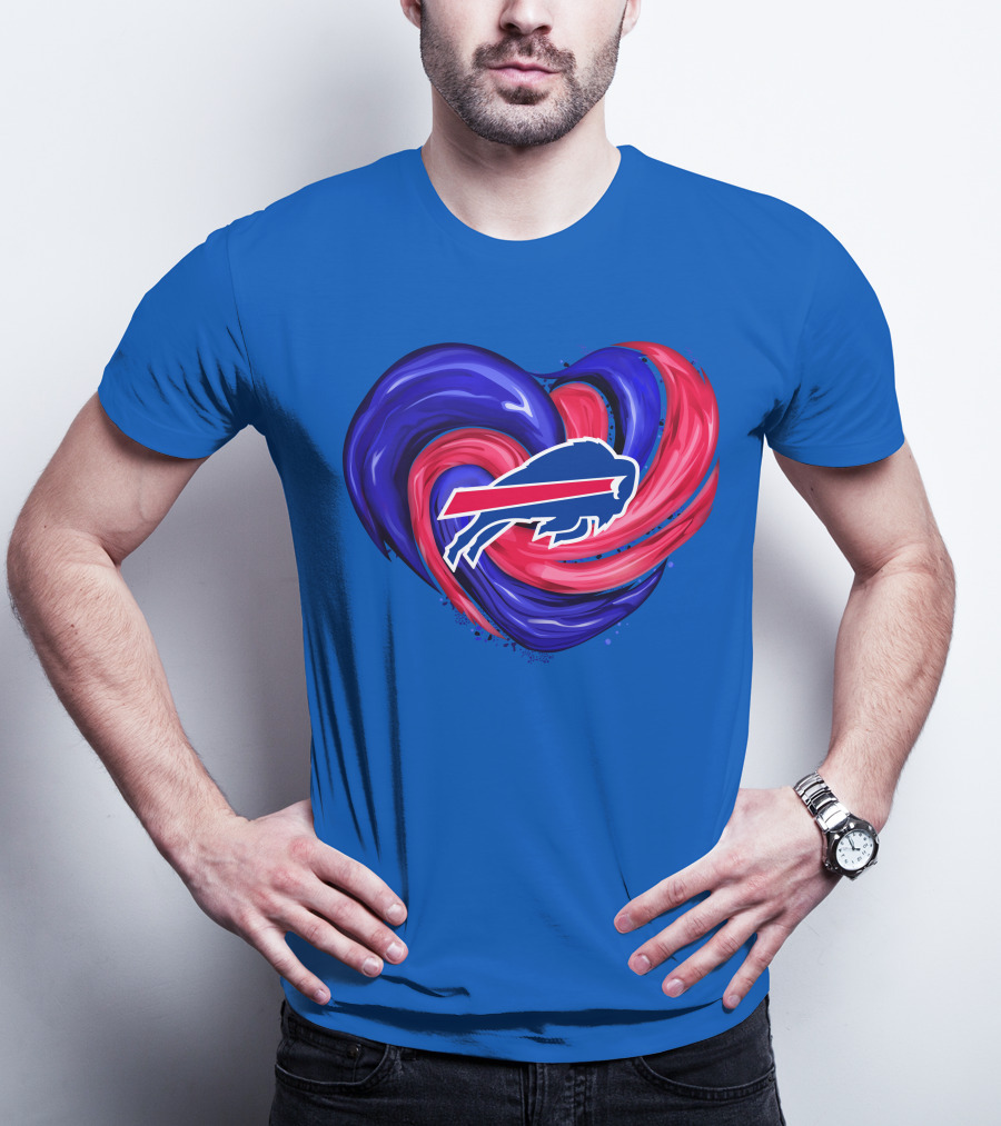 Buffalo Bills Heart Swirl T-Shirt