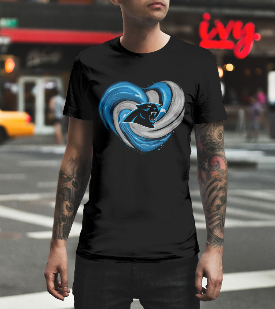 Carolina Panthers Heart Tornado T-Shirt