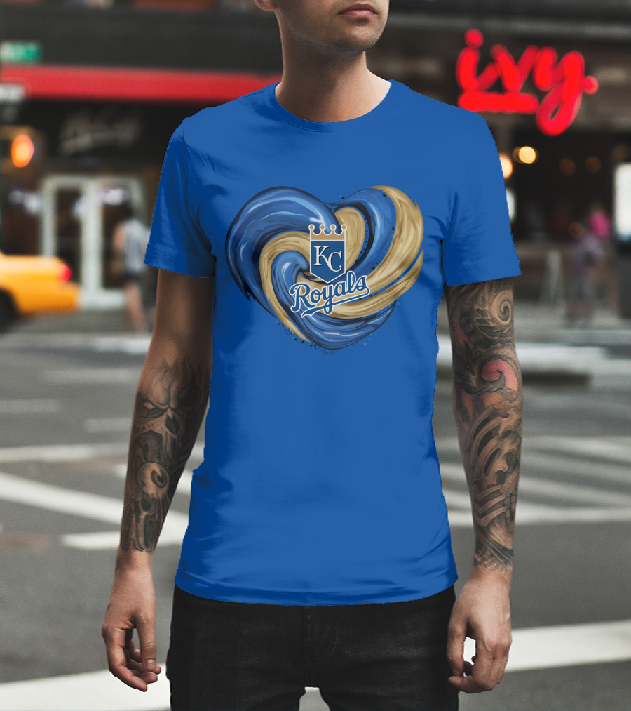 KC Royals Tornado Heart Royals Crest T-Shirt
