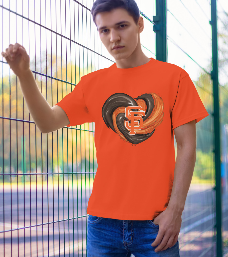 San Francisco Giants Heart Logo Swirl T-Shirt