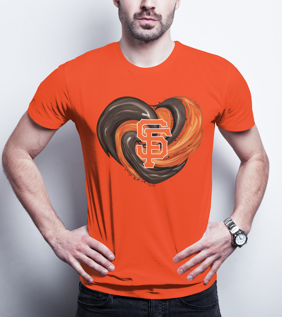 San Francisco Giants Heart Logo Swirl T-Shirt