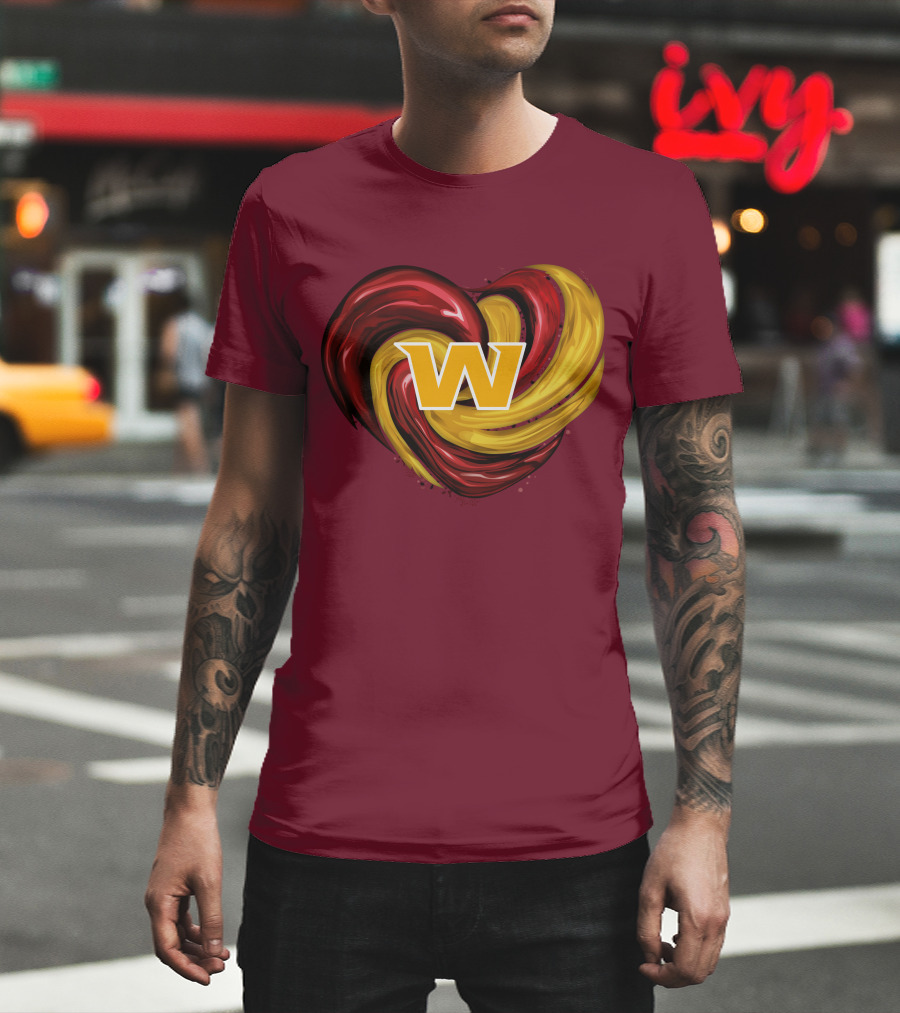 Washington Football Team Tornado Heart W Emblem T-Shirt