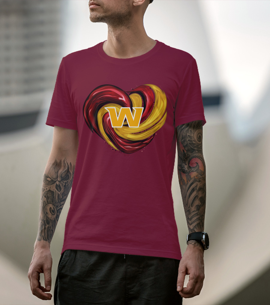Washington Football Team Tornado Heart W Emblem T-Shirt