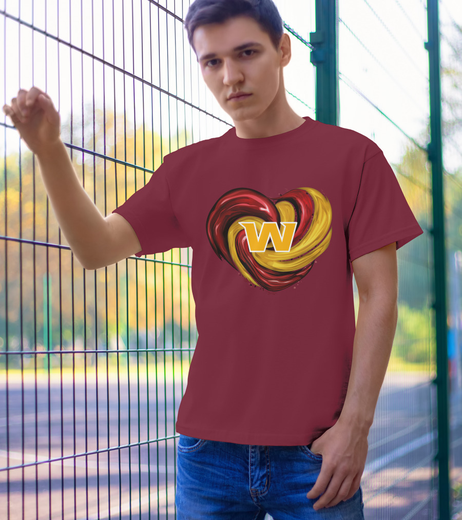 Washington Football Team Tornado Heart W Emblem T-Shirt