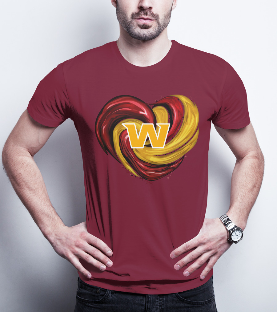 Washington Football Team Tornado Heart W Emblem T-Shirt