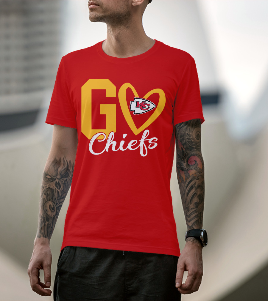 Go Chiefs KC Heart T-Shirt