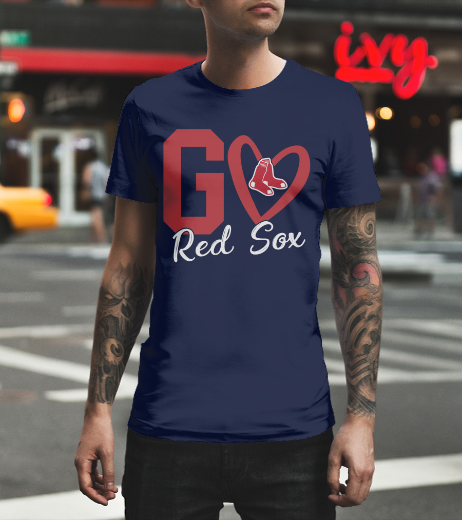 Go Red Sox Heart Socks T-Shirt