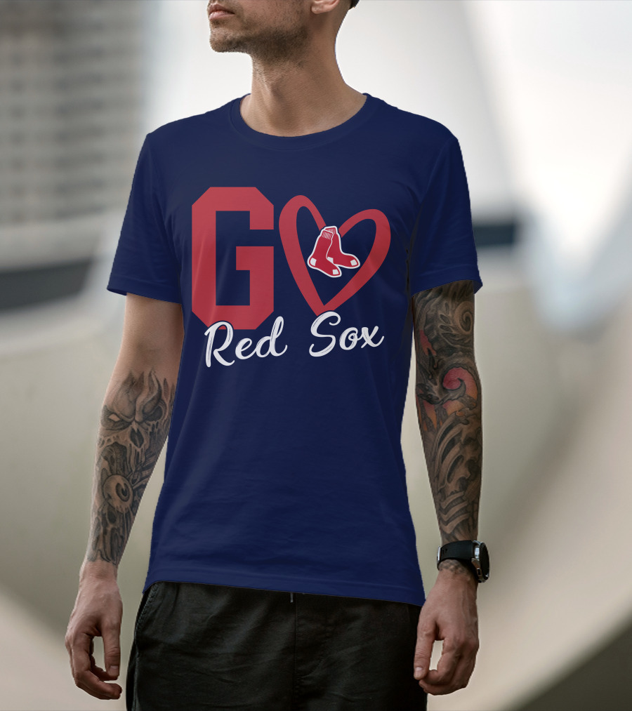 Go Red Sox Heart Socks T-Shirt