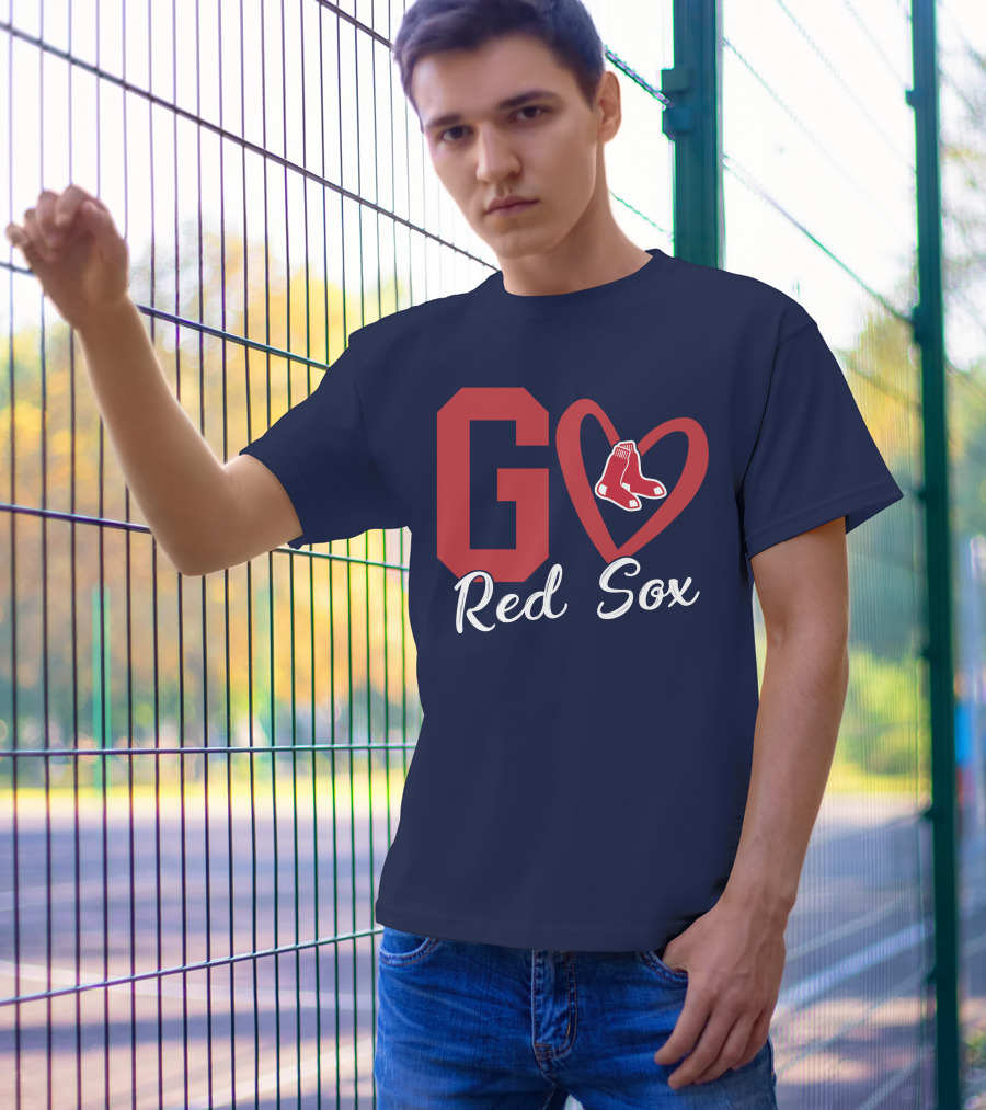 Go Red Sox Heart Socks T-Shirt