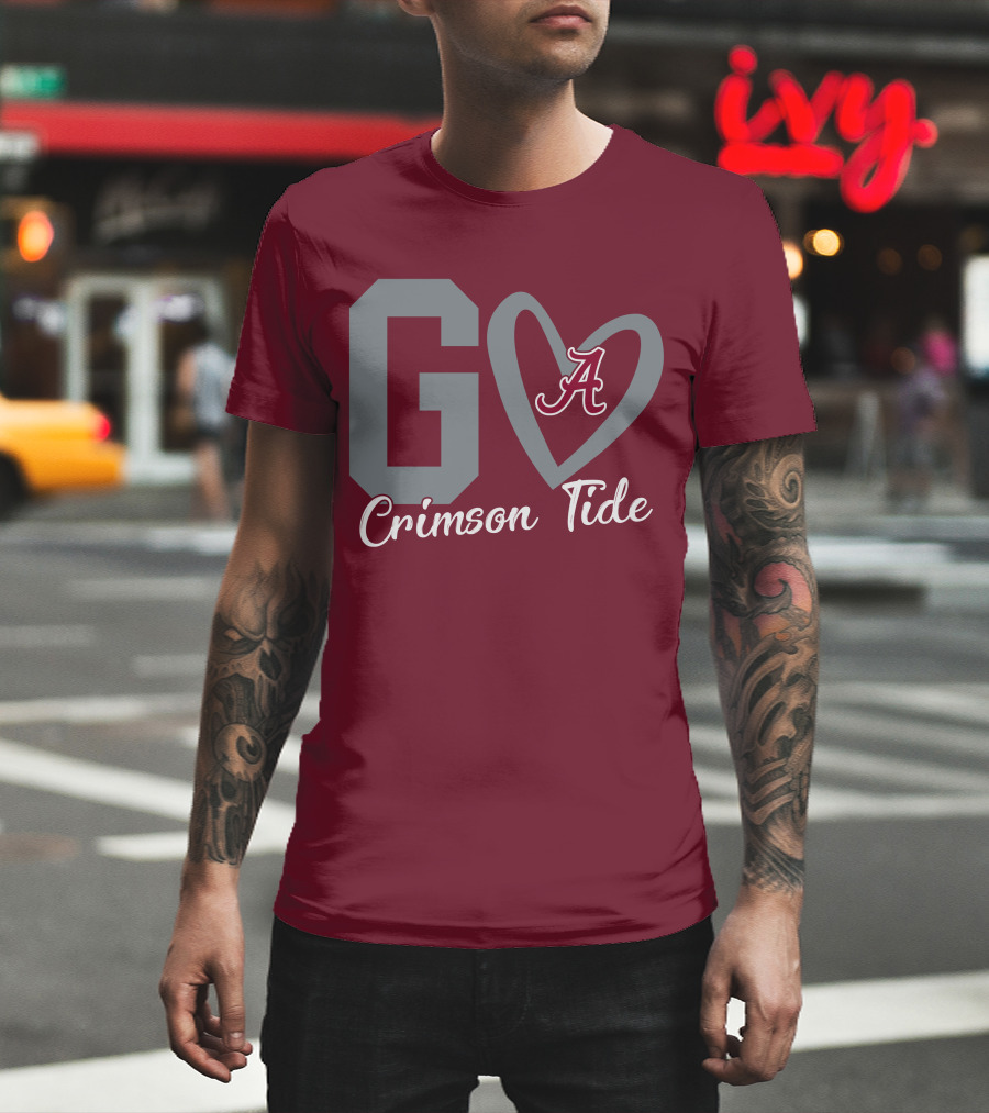 Go Crimson Tide A Heart Alabama T-Shirt