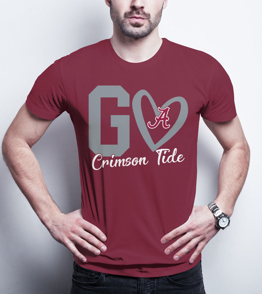 Go Crimson Tide A Heart Alabama T-Shirt