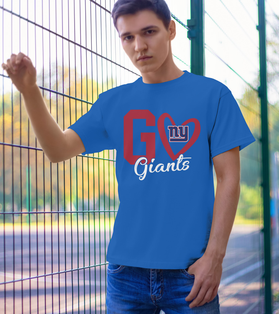 Go Giants NY Giants Heart T-Shirt
