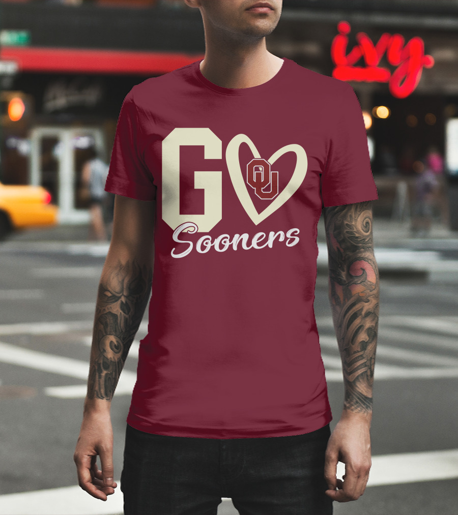 Go Sooners OU Heart T-Shirt