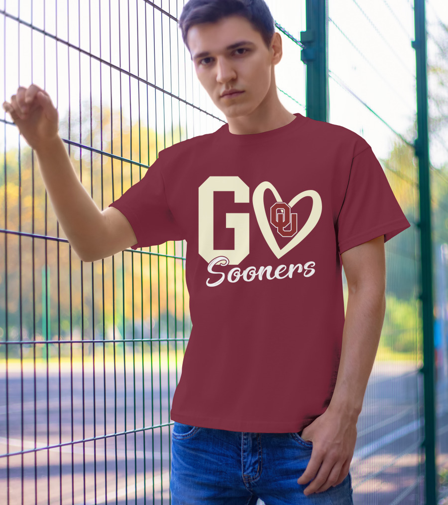 Go Sooners OU Heart T-Shirt