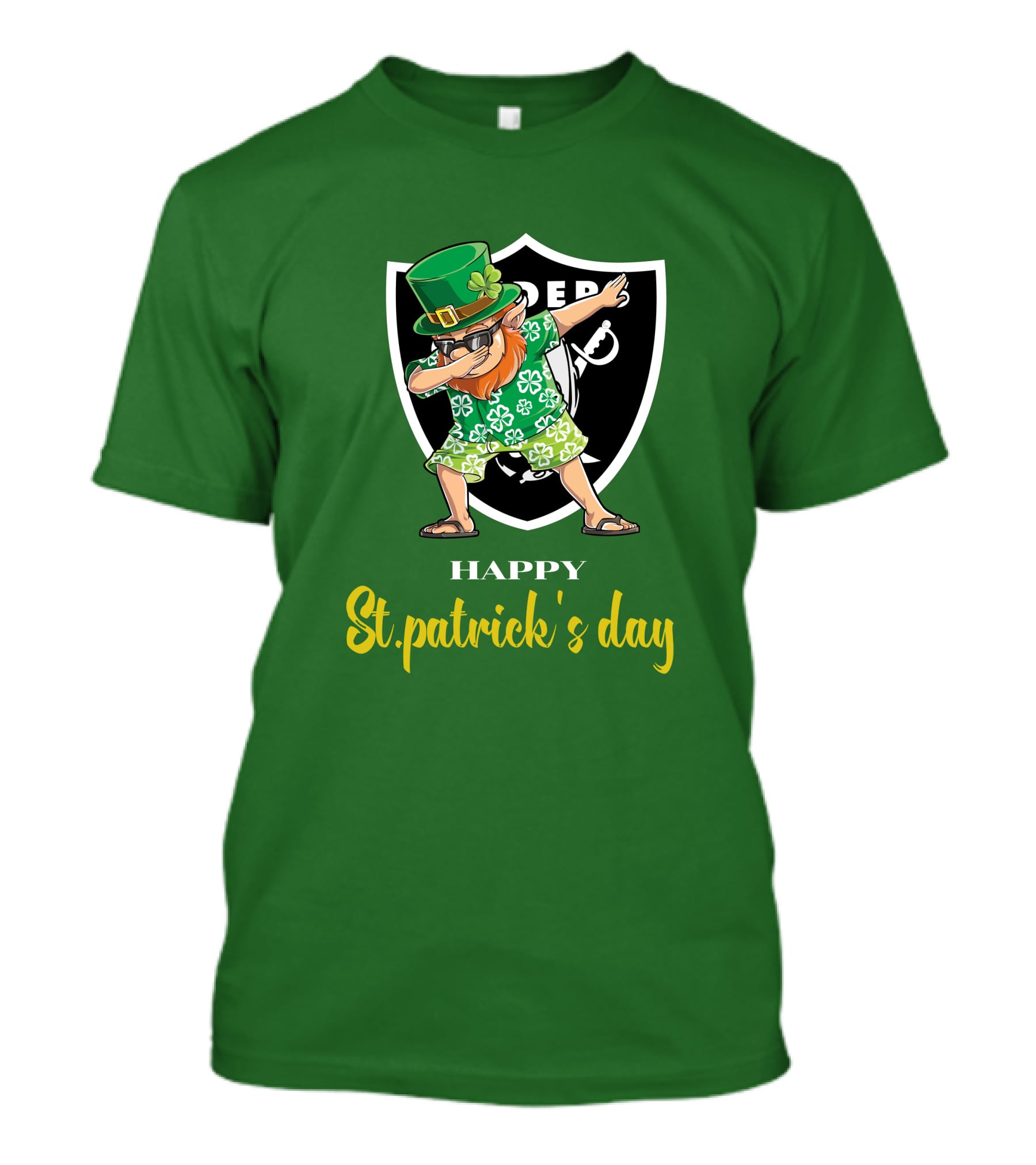 Las Vegas Raiders Happy St Patrick's Day Dabbing Leprechaun T-Shirt