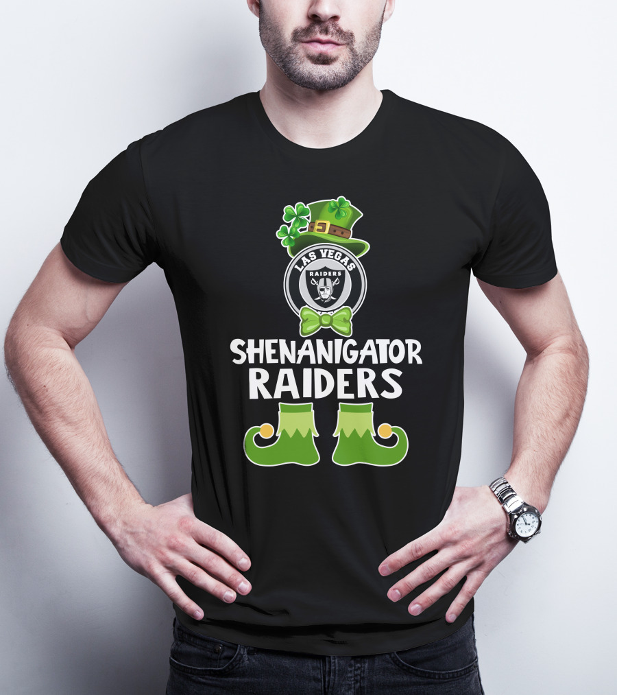 Las Vegas Raiders Shenanigator St. Patrick's Day Leprechaun Fun T-Shirt